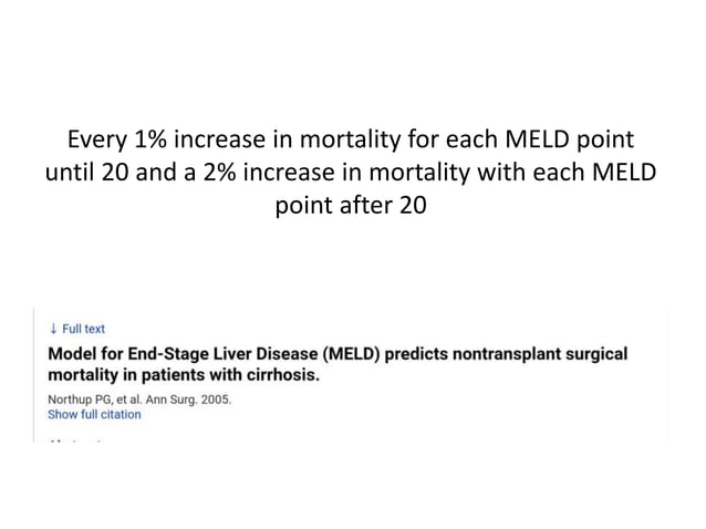 Pre operative assessment & optimization in CLD for non transplant ...