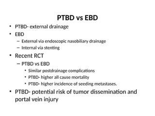 preoperative biliary drainage -current approach in proximal and distal ...