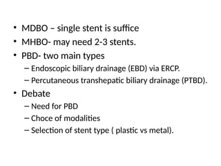 preoperative biliary drainage -current approach in proximal and distal ...