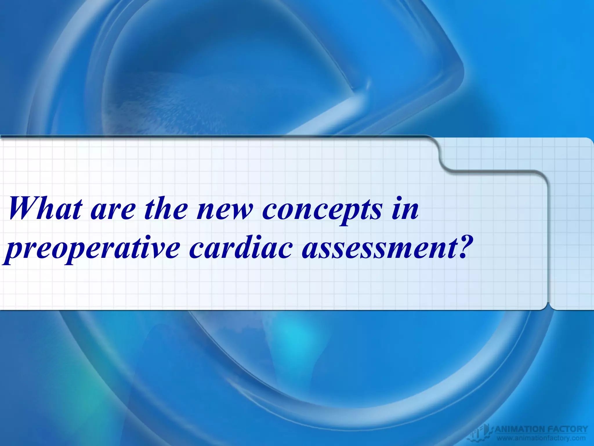 Preoperative cardiacassessment | PDF