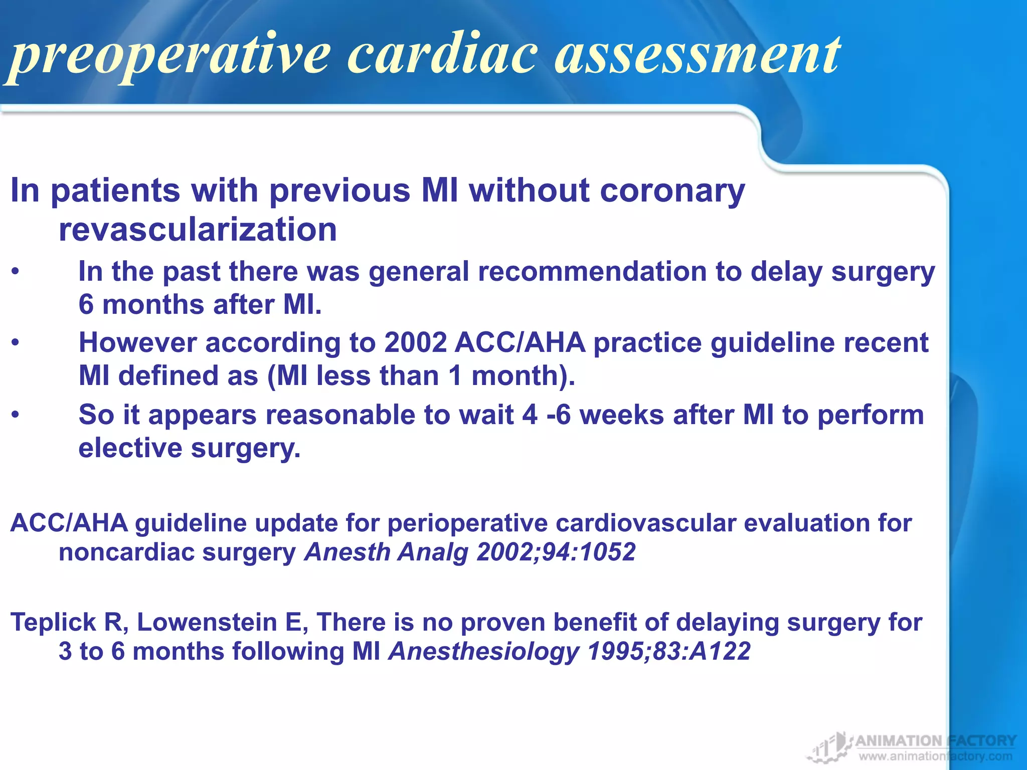 Preoperative cardiacassessment | PDF