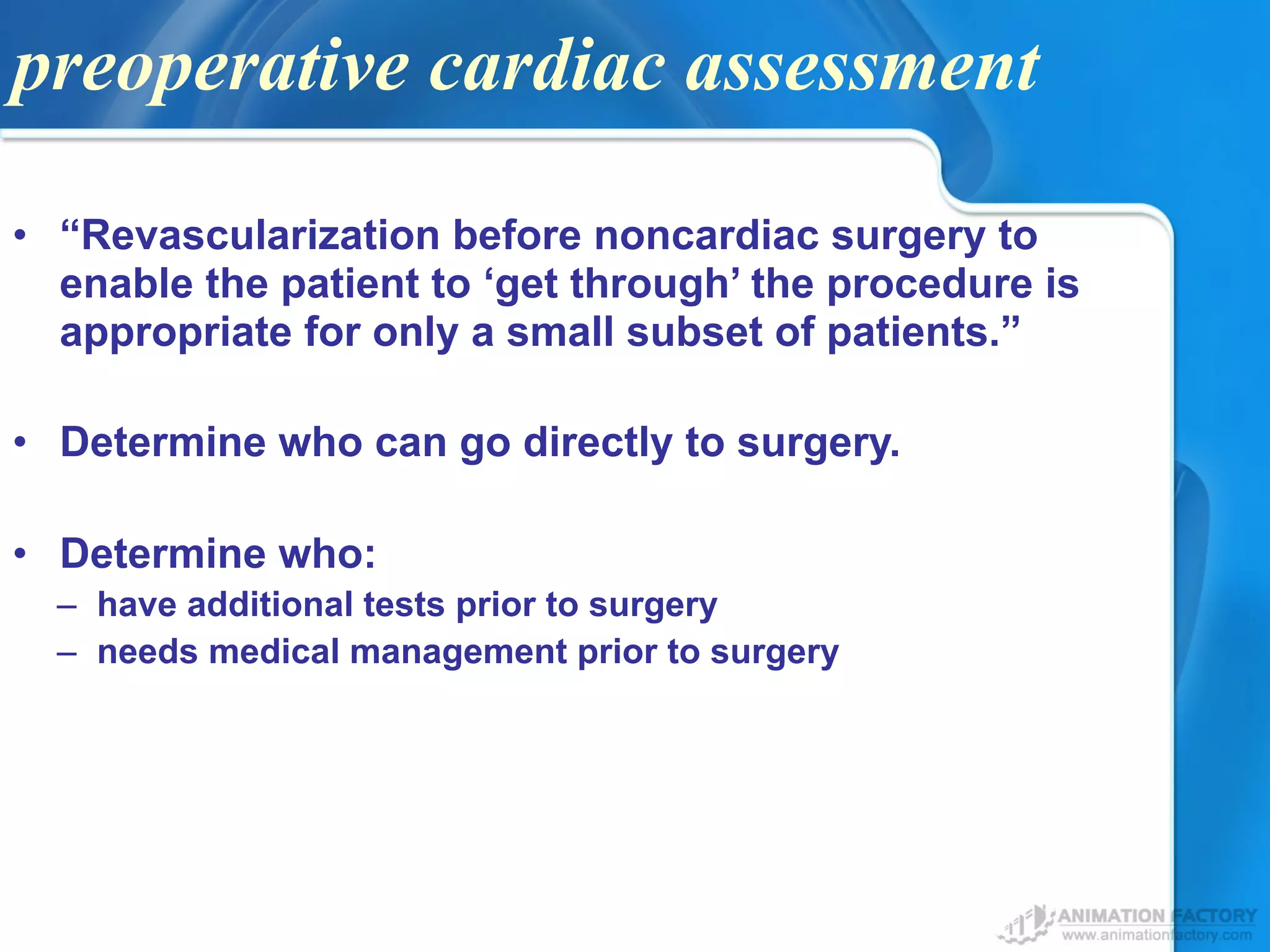 Preoperative cardiacassessment | PDF
