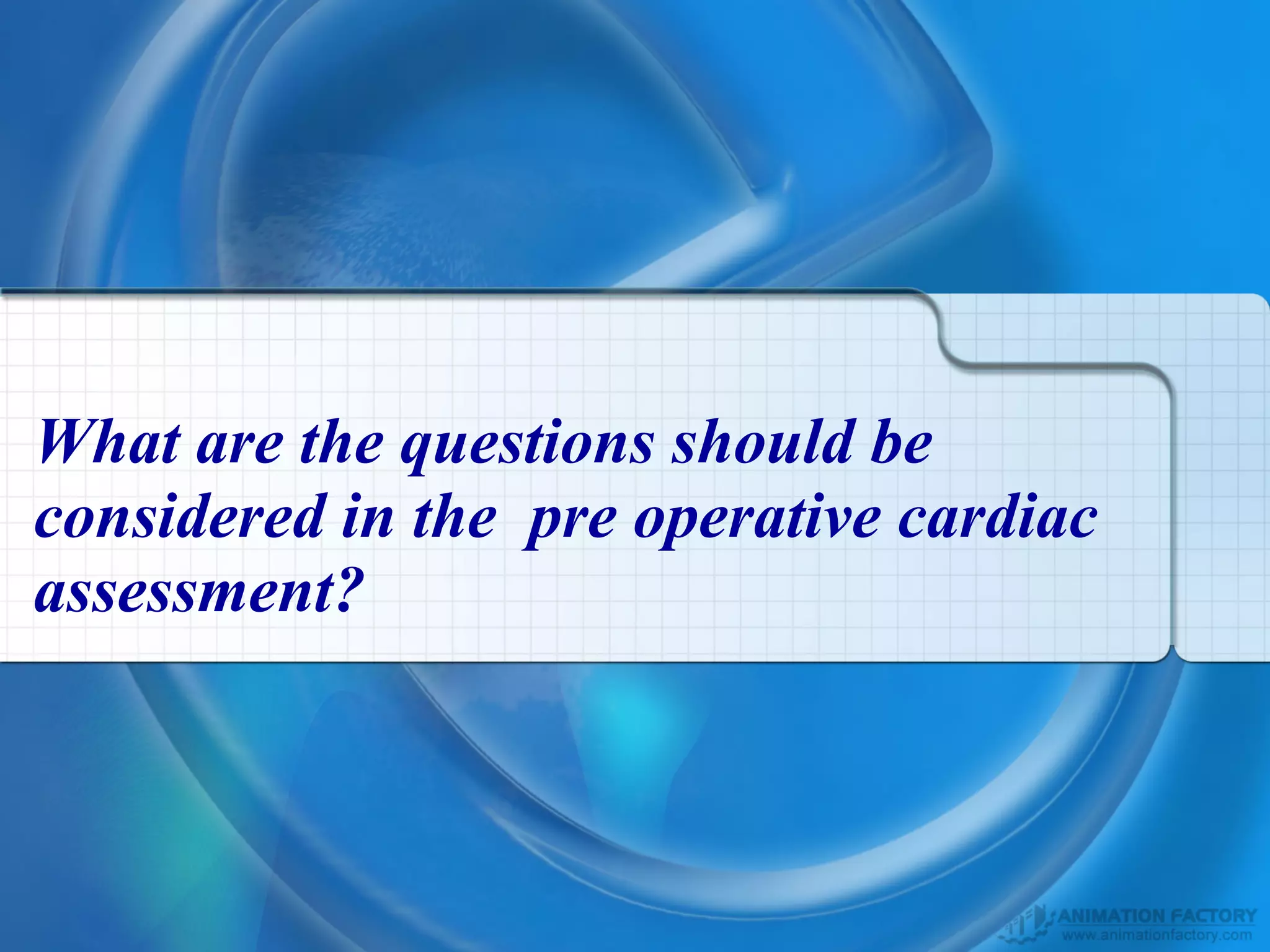 Preoperative cardiacassessment | PDF