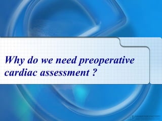Preoperative cardiacassessment | PDF