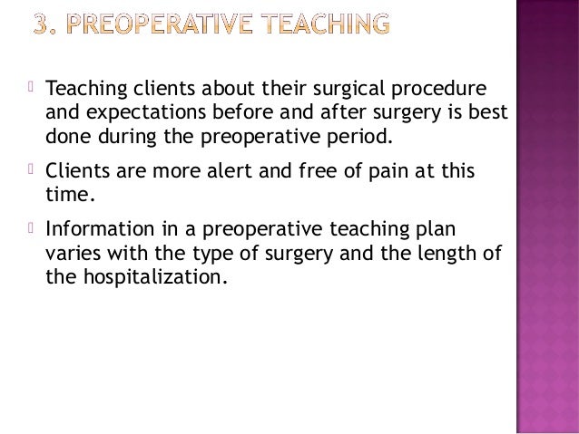 Preoperative care