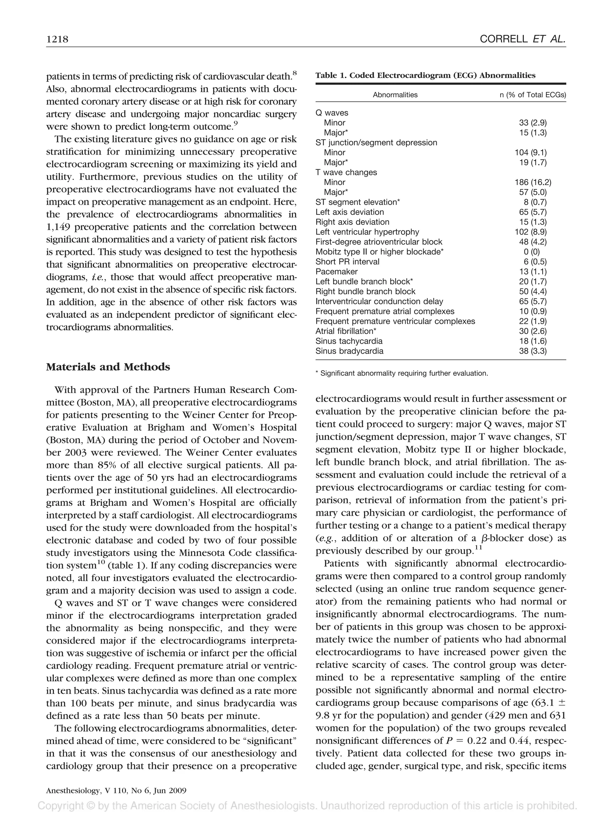 Preoperative Electrocardiograms Patient Factors[1].7 | PDF