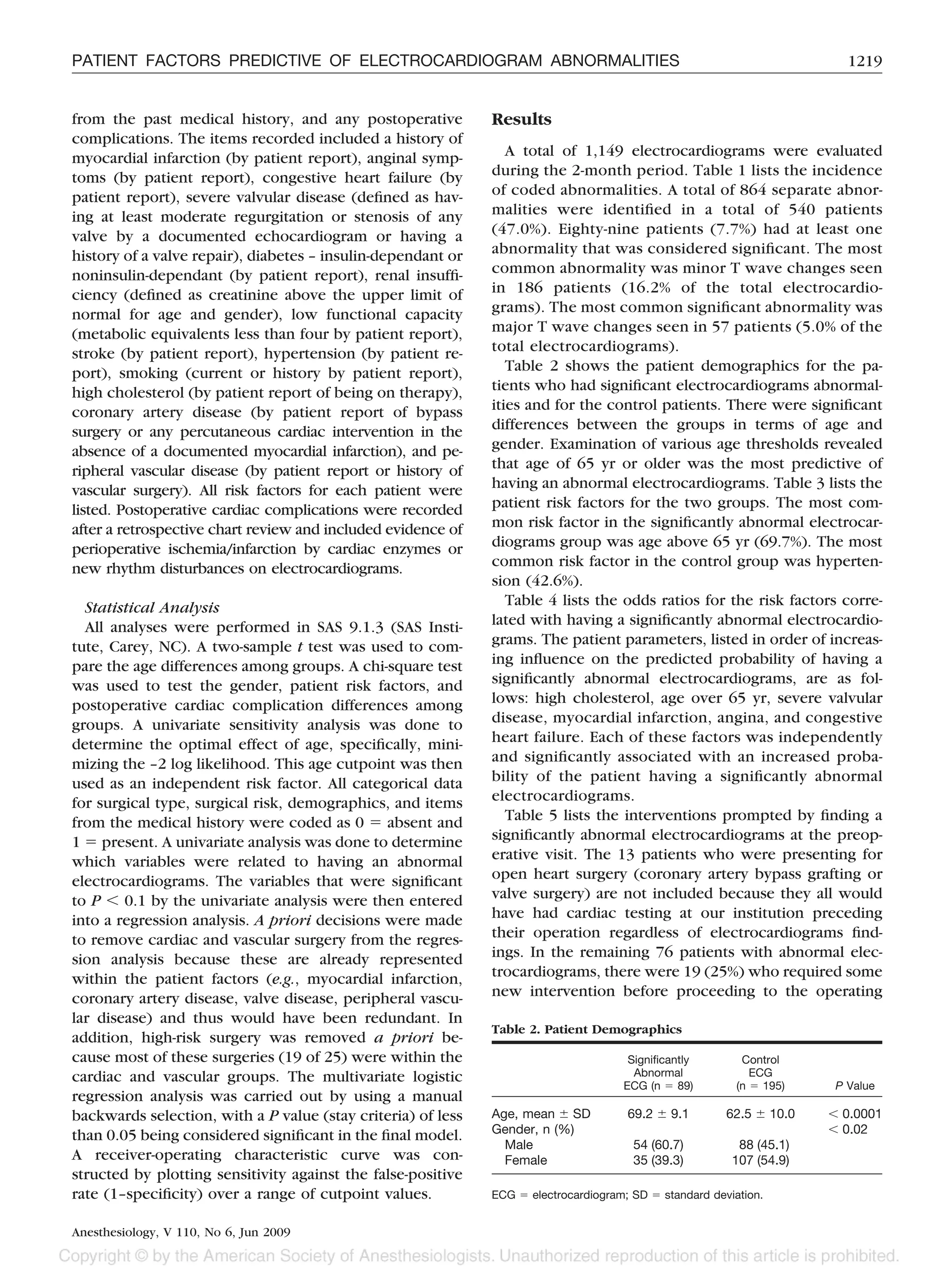 Preoperative Electrocardiograms Patient Factors[1].7 | PDF