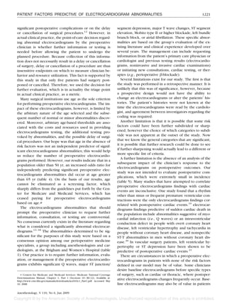 Preoperative Electrocardiograms Patient Factors[1].7 | PDF | Heart and Cardiovascular Diseases ...