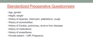 Preoperative Evaluation of a surgical patient | PPTX