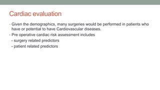 Preoperative Evaluation of a surgical patient | PPTX