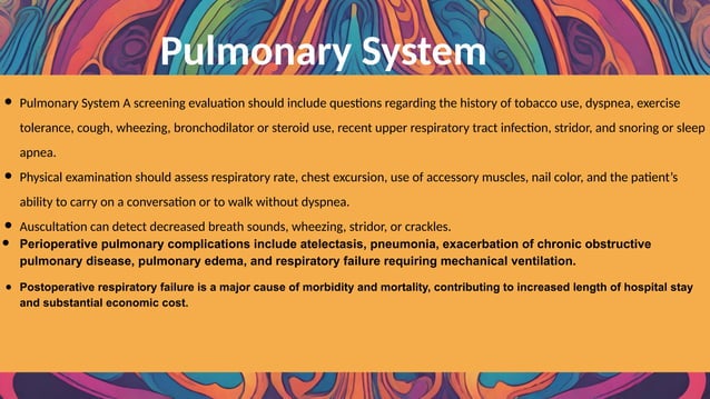 Pre operative Evaluation in anesthesiology | PPT