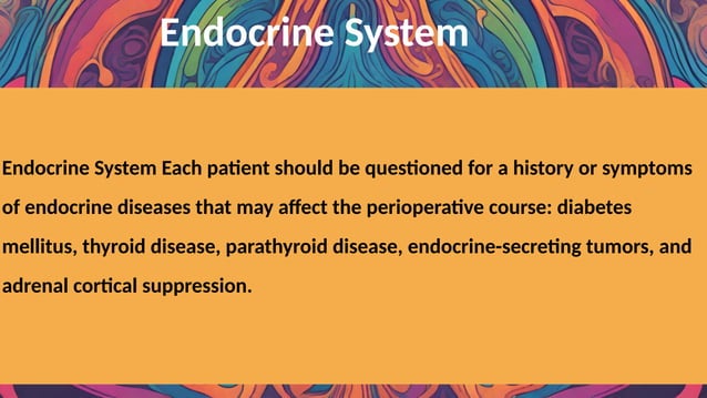 Pre operative Evaluation in anesthesiology | PPT
