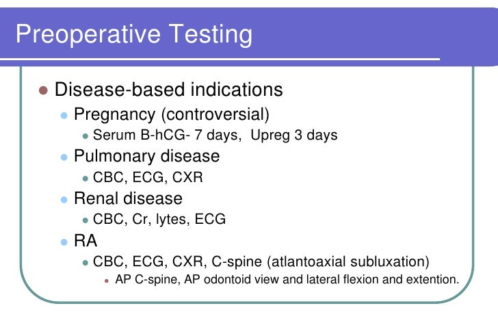 Preoperative Evaluation Preoperative Evaluation
