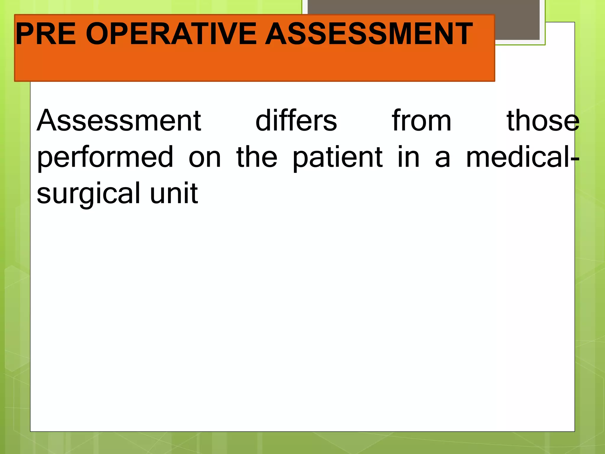 Preoperative & Intraoperative nursing care | PPT