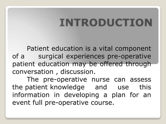 Preoperative & Intraoperative nursing care | PPT