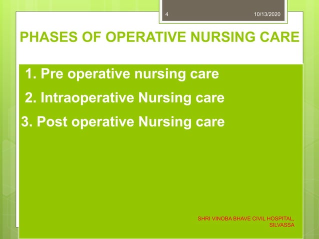 Preoperative & Intraoperative nursing care | PPT
