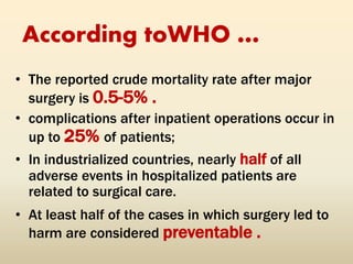 Preoperative investigations and significance. | PPTX