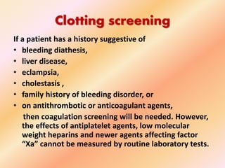 Preoperative investigations and significance. | PPTX