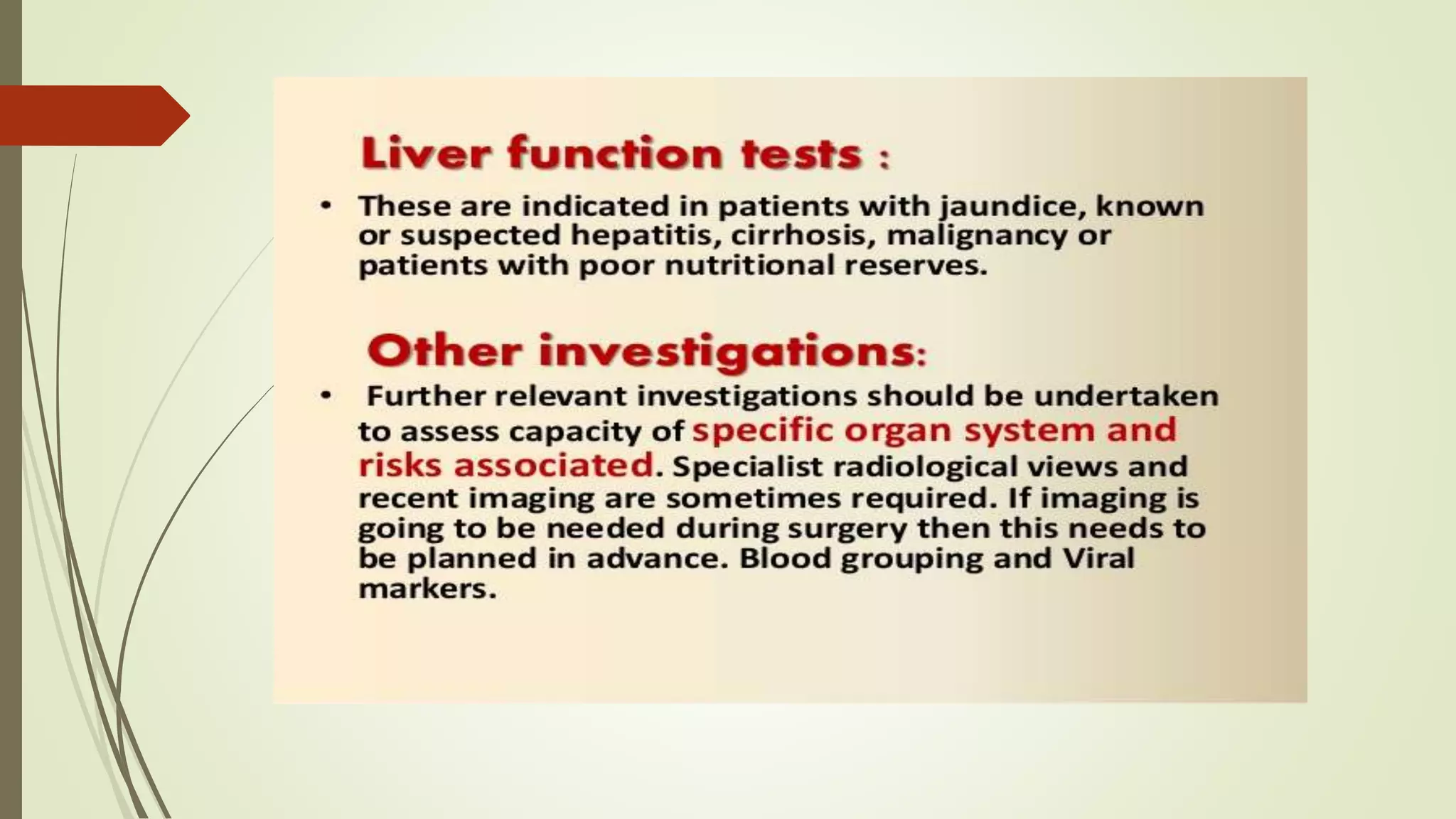 Preoperative investigation and preoperative teaching | PPTX