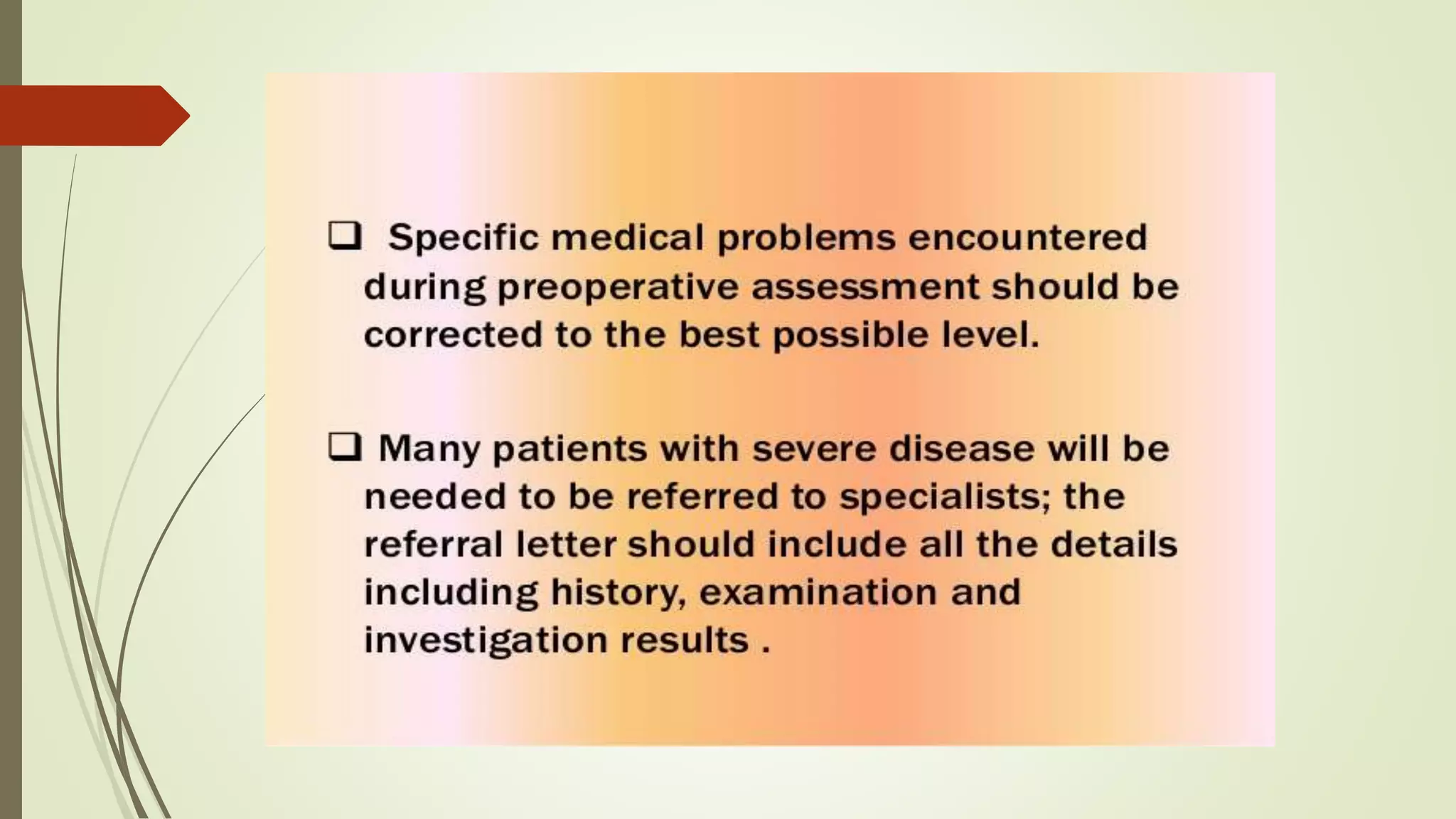 Preoperative investigation and preoperative teaching | PPTX