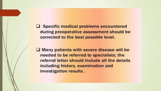 Preoperative investigation and preoperative teaching | PPTX