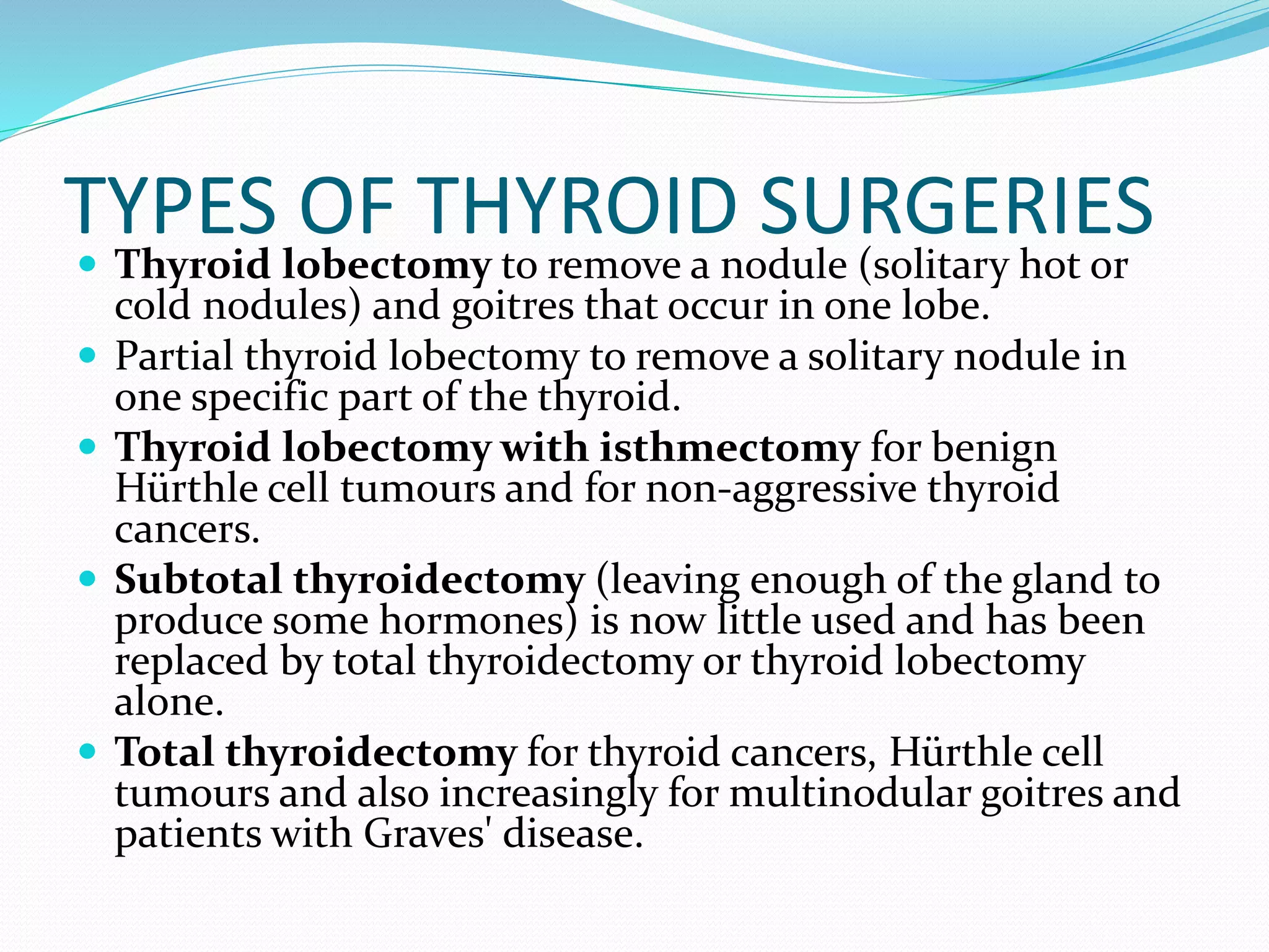 Preoperative management of hyperthyroidism in a goiterous patient | PPTX
