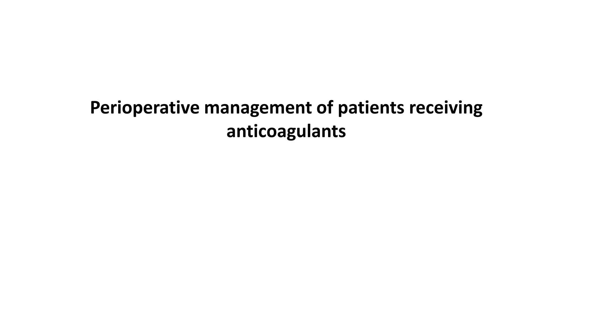 Preoperative medication management | PPTX