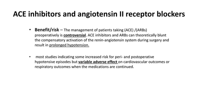 Preoperative medication management | PPTX