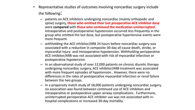 Preoperative medication management | PPTX