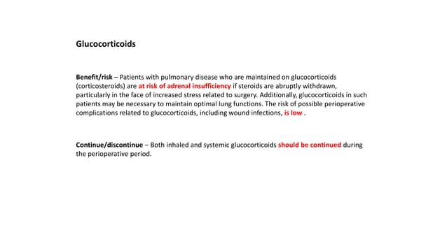 Preoperative medication management | PPTX