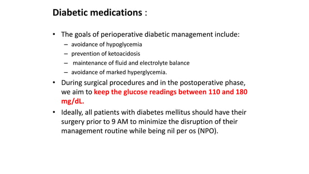 Preoperative medication management | PPTX