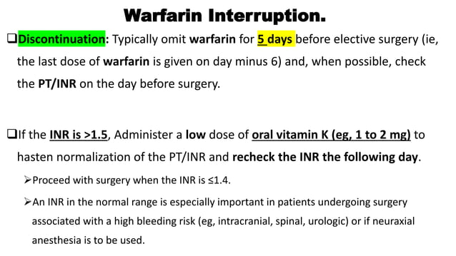 Preoperative medication management | PPTX