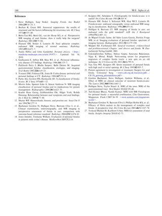 Preoperative mri of perianal fistula | PDF