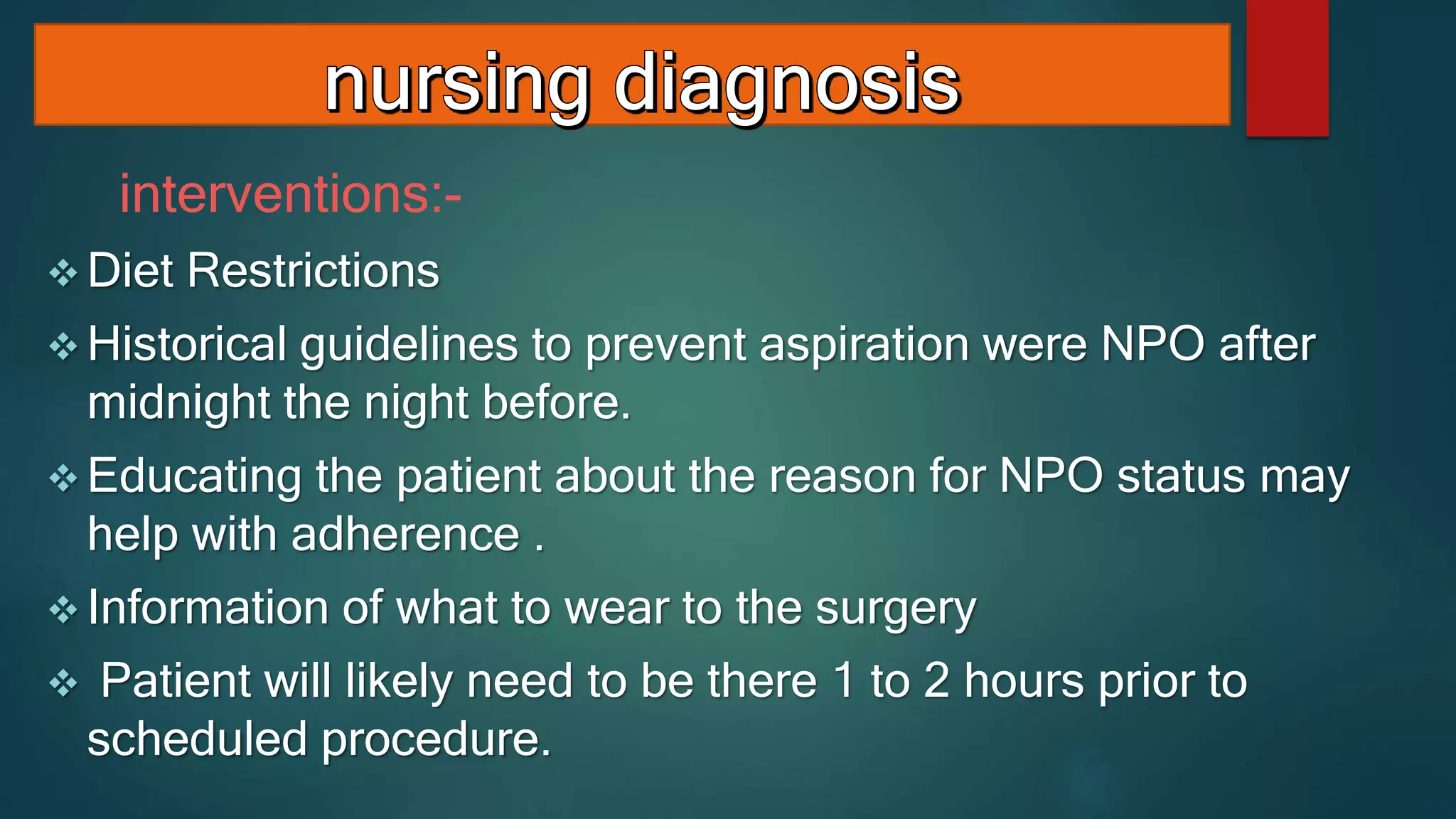 Preoperative nursing care | PPTX