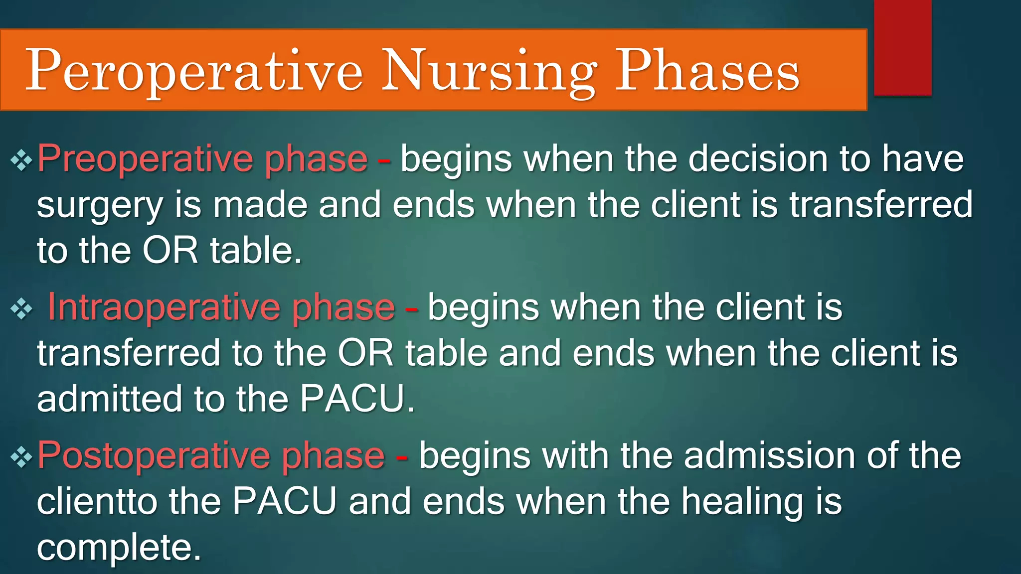 Preoperative nursing care | PPTX