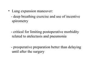 Preoperative optimization in thoracic surgery | PPT