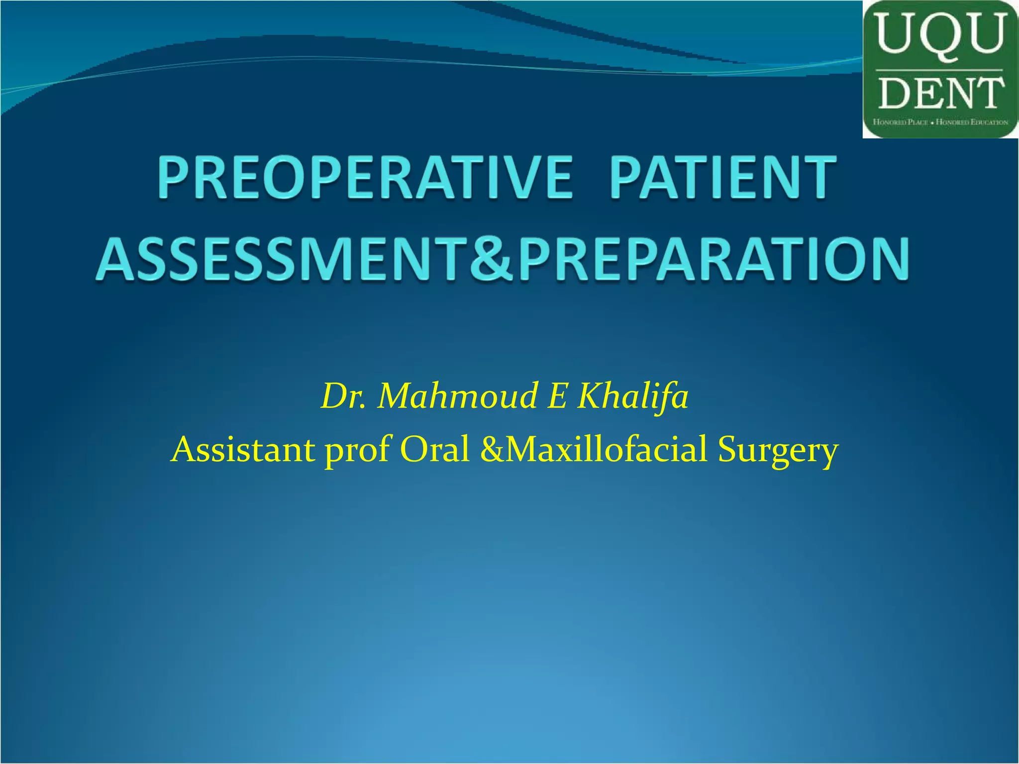 Preoperative Surgical Preparation | PPT