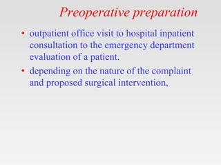 Preoperative preparation.pptx | Blood Disorders | Diseases and Conditions