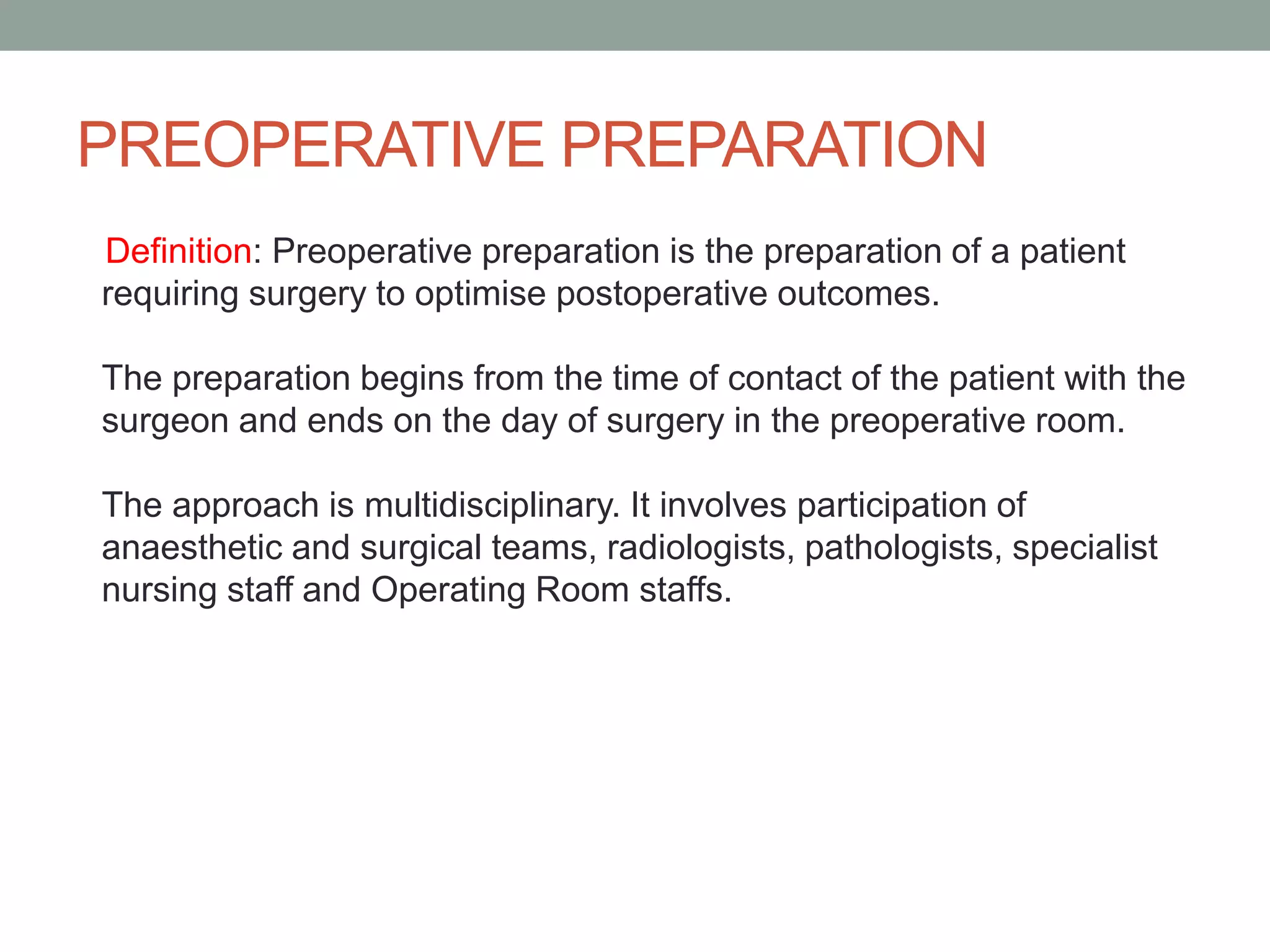 Preoperative preparation | PPT