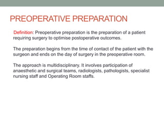 Preoperative preparation | PPT
