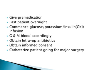 Preoperative preparation of diabetes patient | PPTX