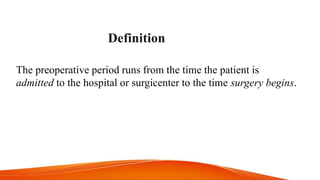 Preoperative Prepration in General Surgery Patients | PPTX | Blood ...