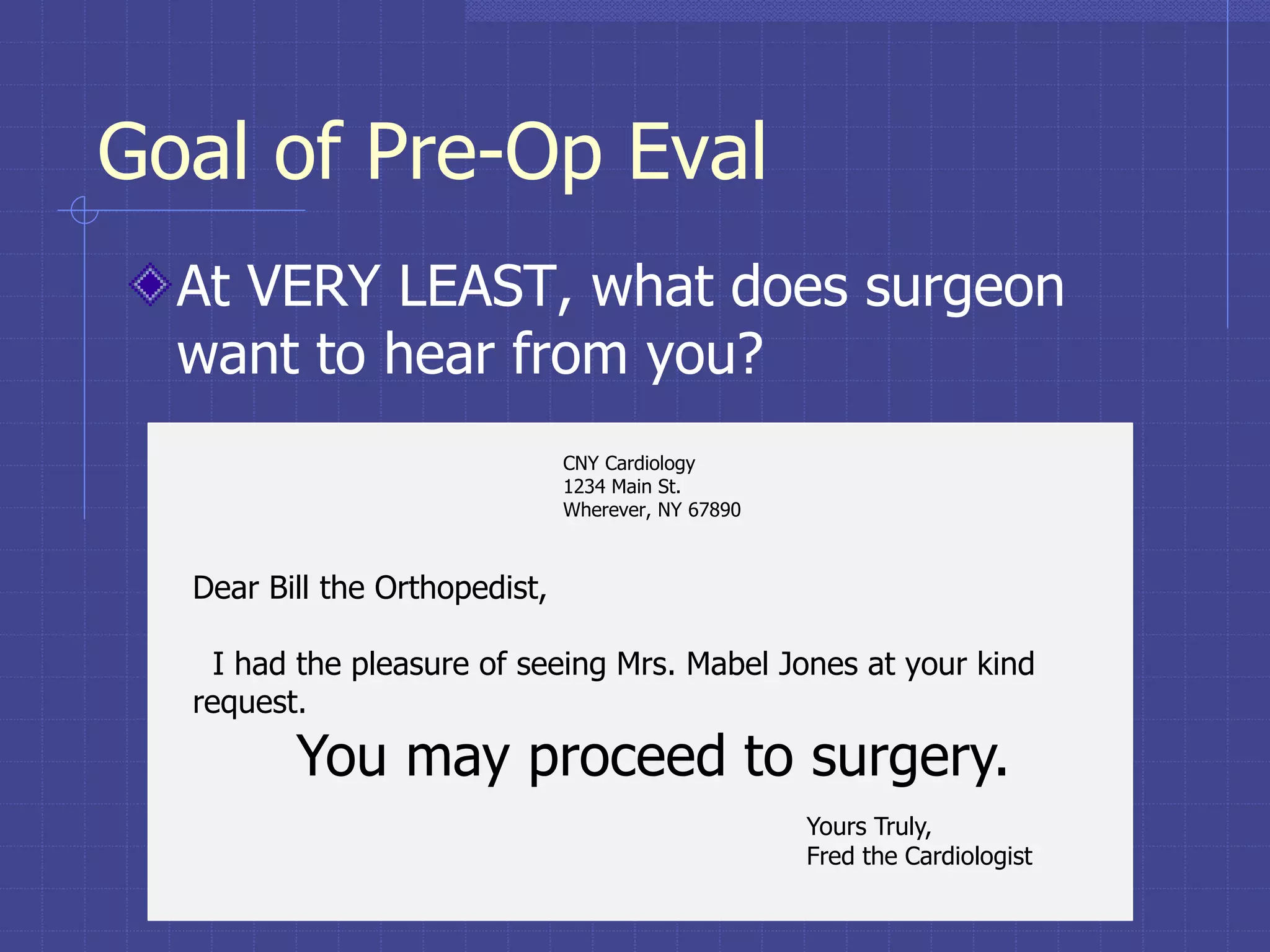 Preop Evaluation | PPT