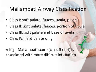 Preop eval and airway management | PPTX