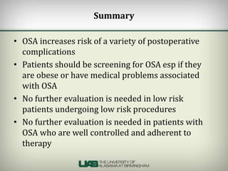Preoperative evaluation of adults with sleep apnea | PPTX