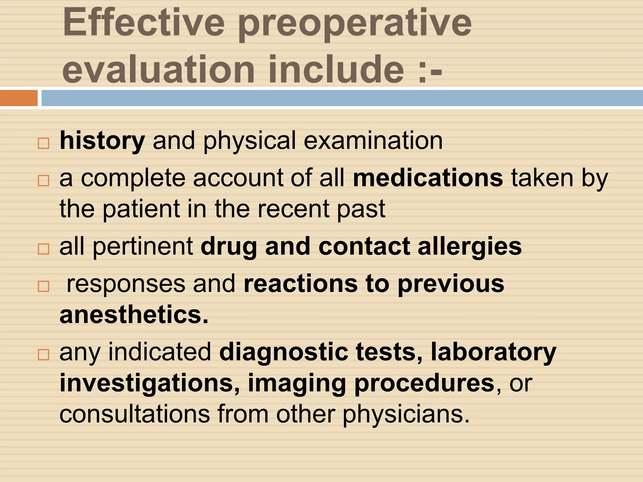 Preoperative Evaluation of a patient | PPTX