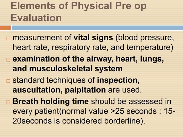 Preoperative Evaluation of a patient | PPTX