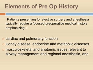 Preoperative Evaluation of a patient | PPTX