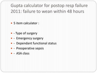 Preop pulmolary risk assessment - Anaesthesia | PPTX | Lung and ...