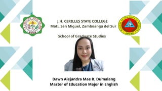 Pre Oral Defense ppt FOR MASTERAL STUDIES MAJOR IN ENGLISH | PPTX
